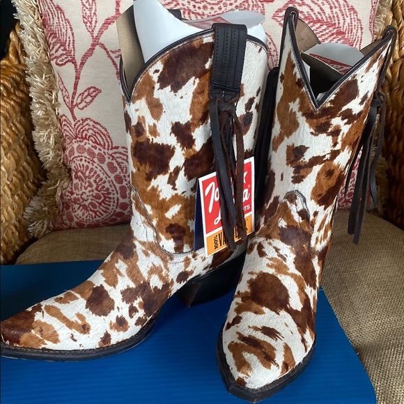 Tony Lama | Shoes | Tony Lama Cow Print Western Boots | Poshmark
